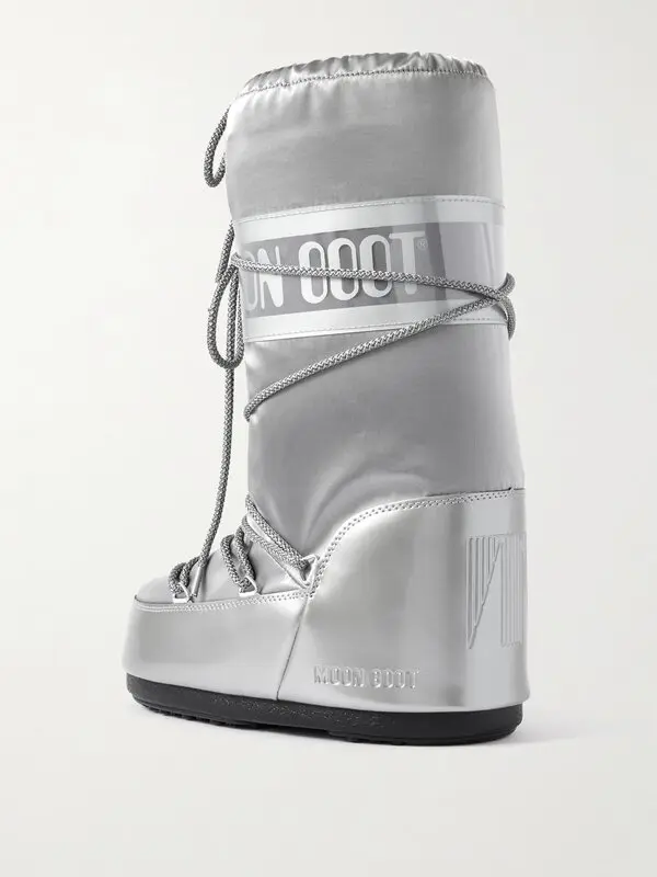 Moon Boot Metallic Shell And Pvc Snow Boots - No