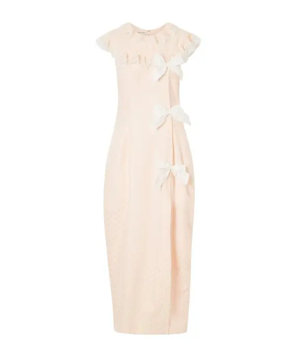 Alessandra Rich Silk-jacquard Midi Dress