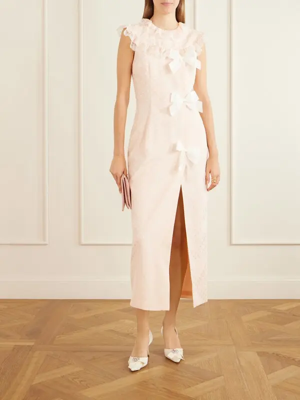 Alessandra Rich Silk-jacquard Midi Dress