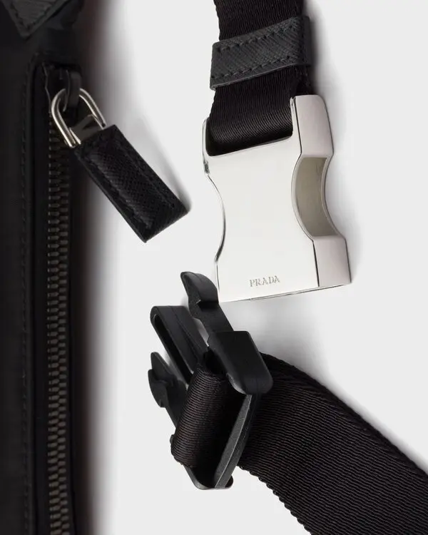 Prada Re-nylon And Saffiano Leather Shoulder Bag