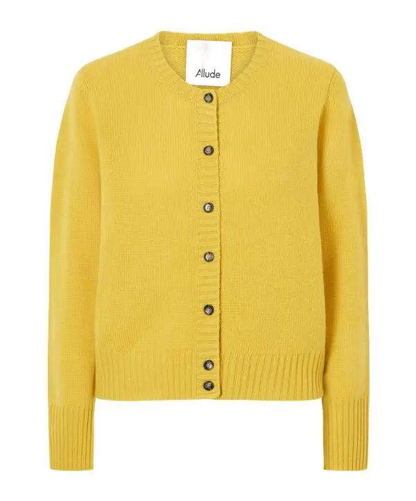 ALLUDE Ribbed Cashmere Cardigan