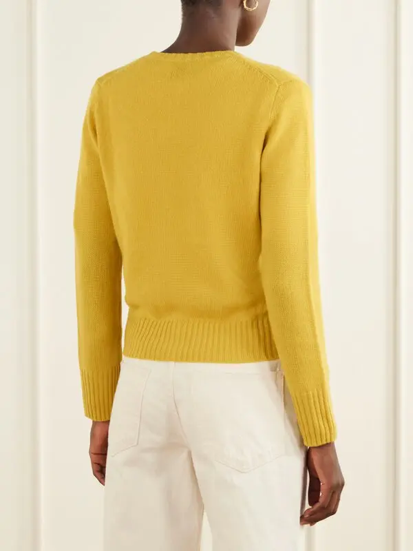 ALLUDE Ribbed Cashmere Cardigan