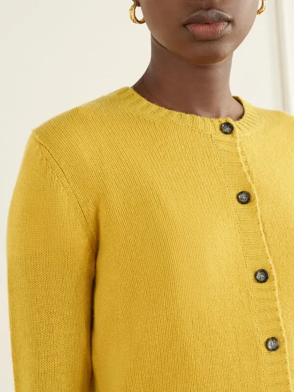 ALLUDE Ribbed Cashmere Cardigan
