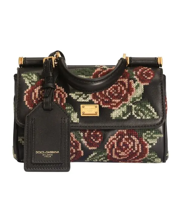 Dolce & Gabbana Mini My Sicily Floral-print Leather Handbag