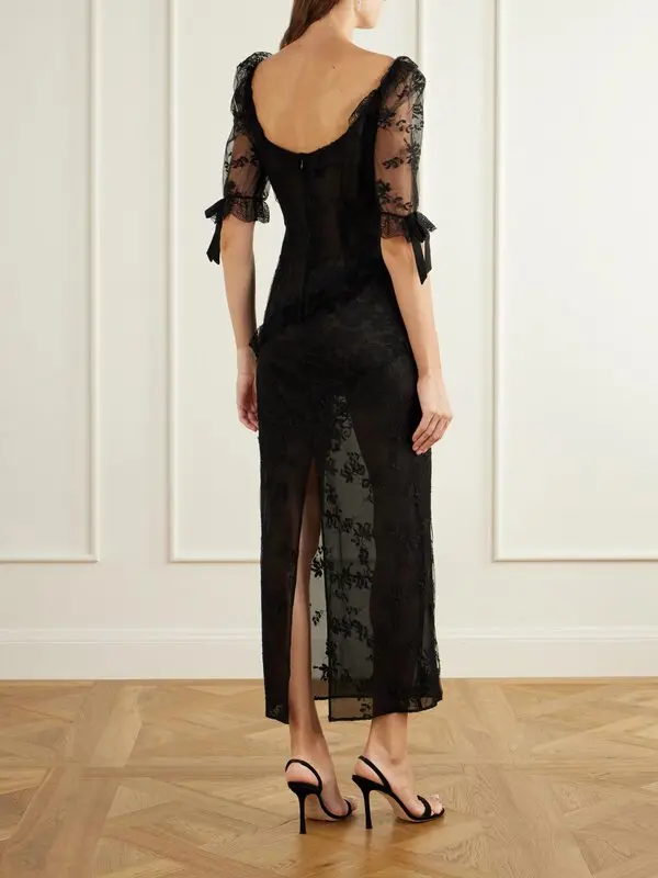 Alessandra Rich Cotton-blend Midi Dress