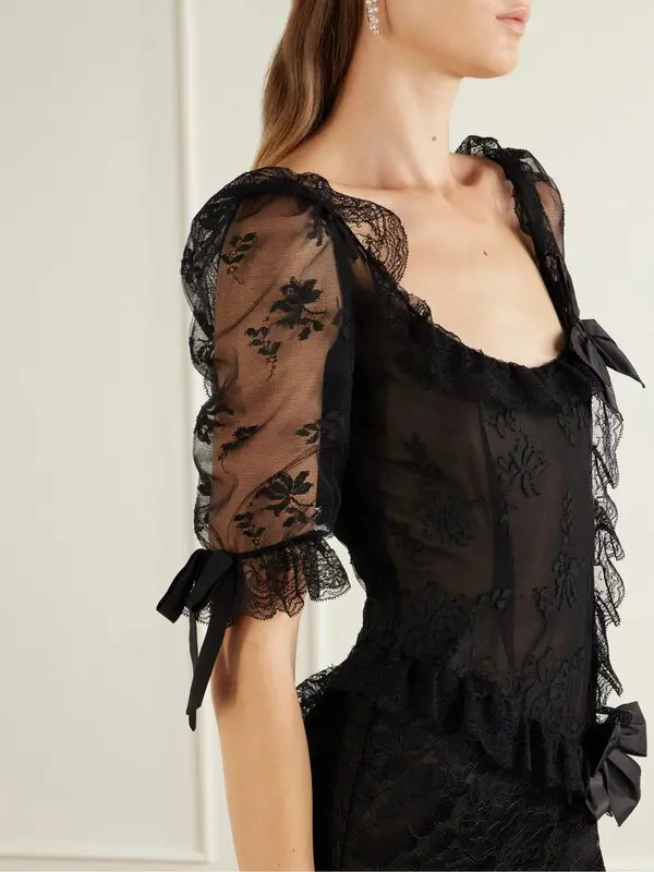 Alessandra Rich Cotton-blend Midi Dress