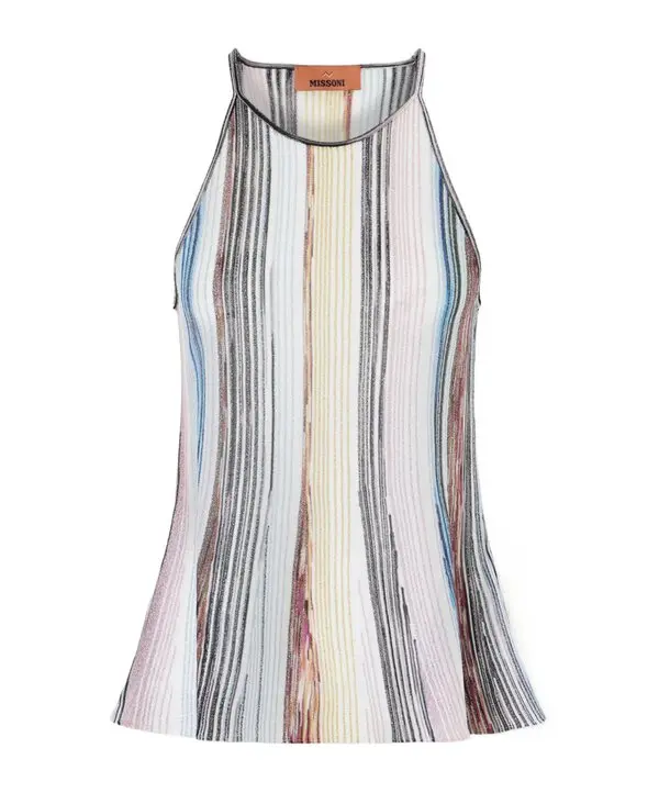 Missoni Striped Crochet-knit Tank