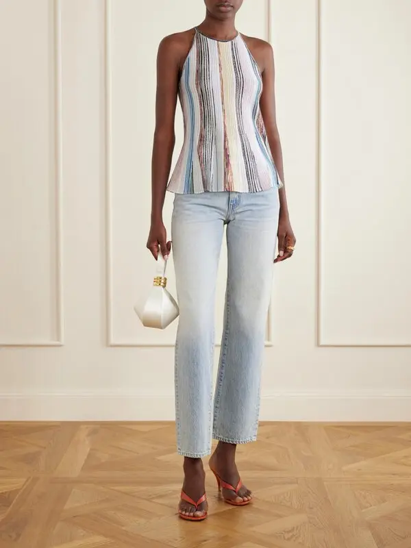 Missoni Striped Crochet-knit Tank