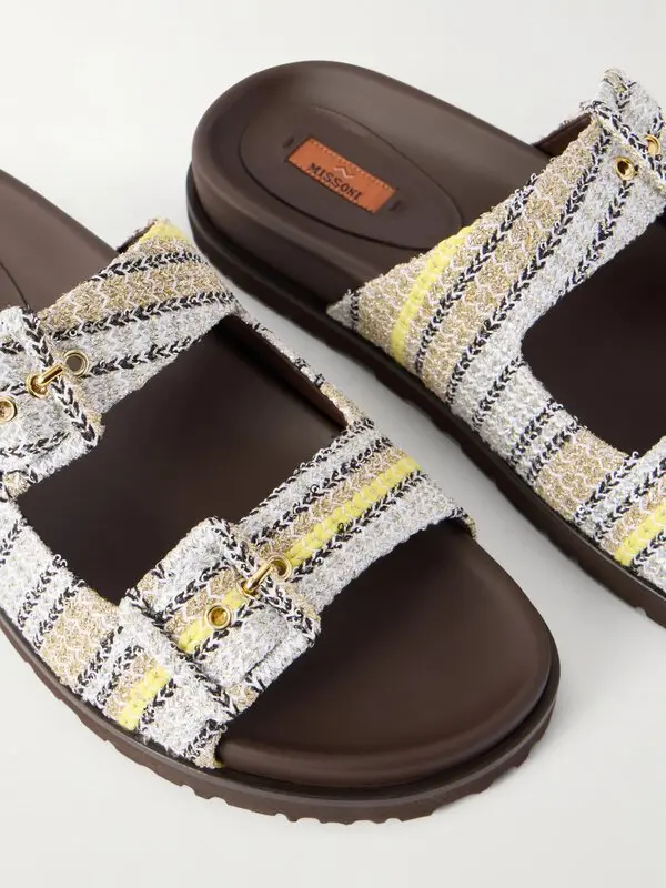 Missoni Clea Striped Woven Sandals
