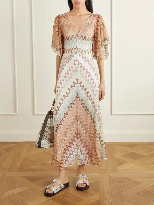 Missoni Clea Striped Woven Sandals