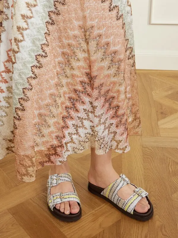 Missoni Clea Striped Woven Sandals