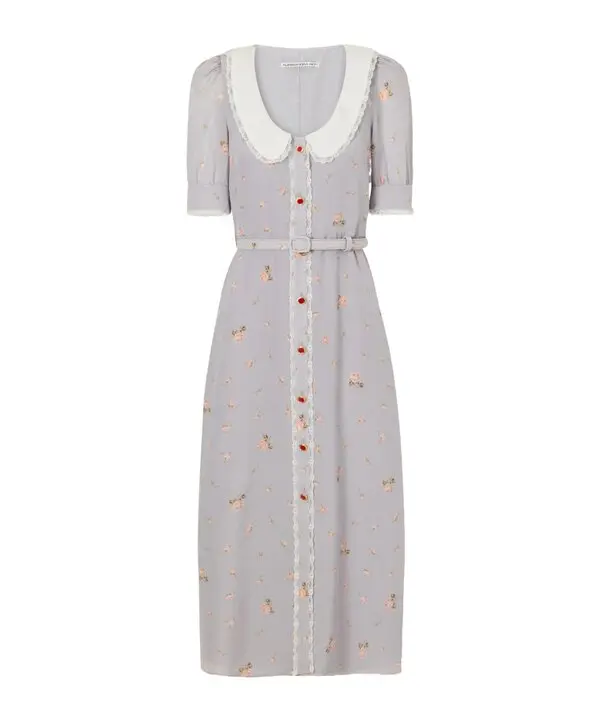 Alessandra Rich Chine Midi Dress