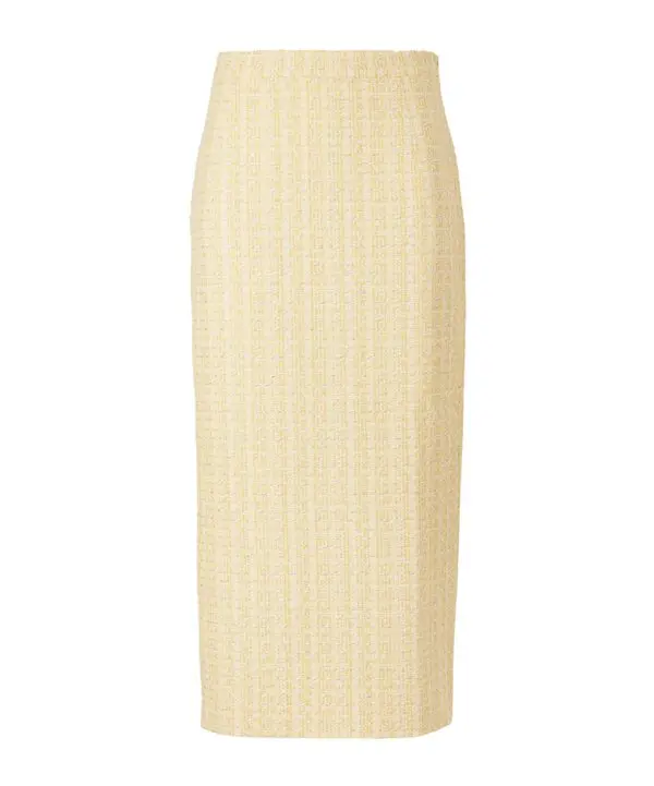 Alessandra Rich Tweed Midi Skirt