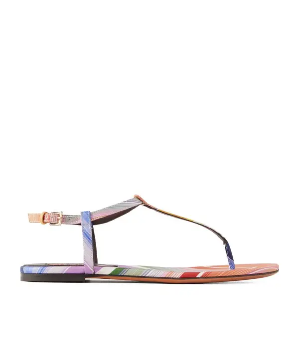 Missoni Leen Striped Twill Sandals