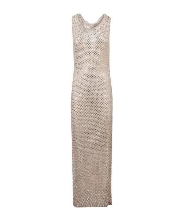 SELF-PORTRAIT Simple Sequin Maxi Dress