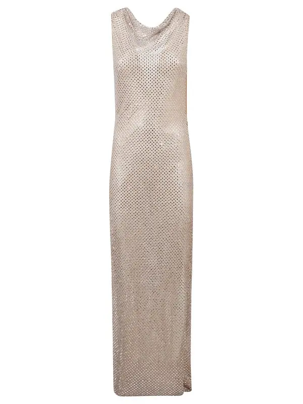 SELF-PORTRAIT Simple Sequin Maxi Dress