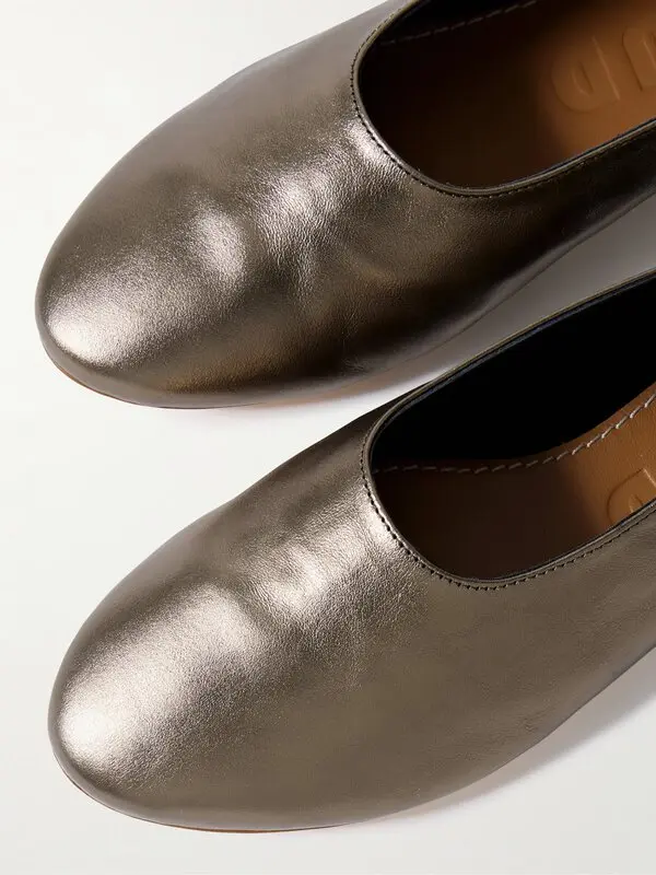 Staud Gold Flat Shoes