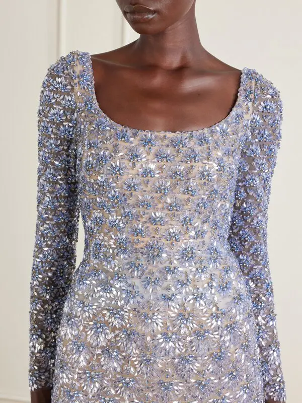 Oscar De La Renta Crystal-embellished Mini Dress