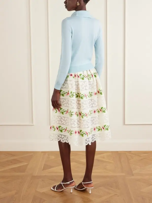 Oscar De La Renta Wool Polo Sweater