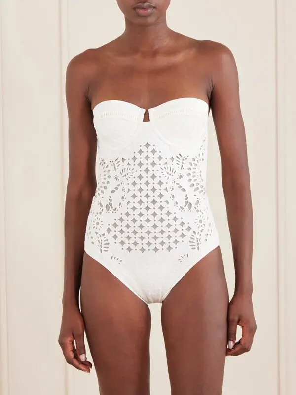 Zimmermann Indra Embroidered Swimsuit