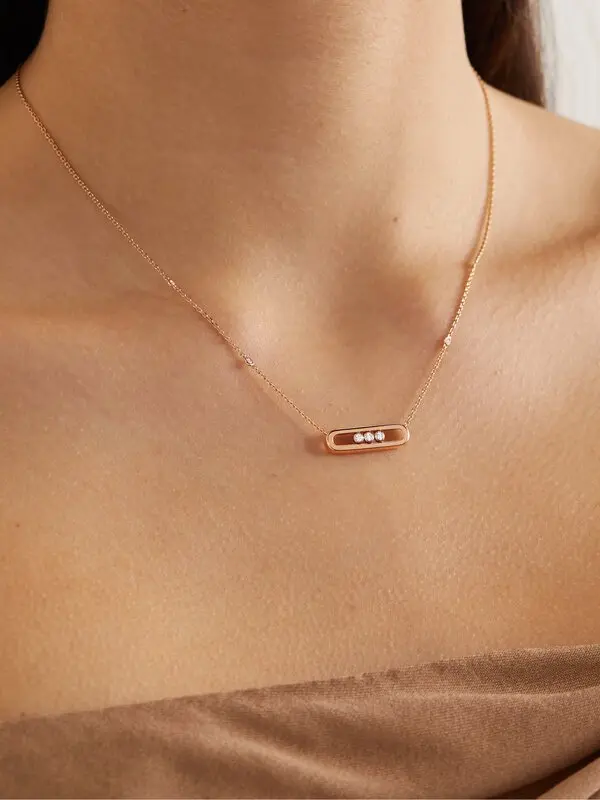 Messika 18-karat Rose Gold Diamond Necklace