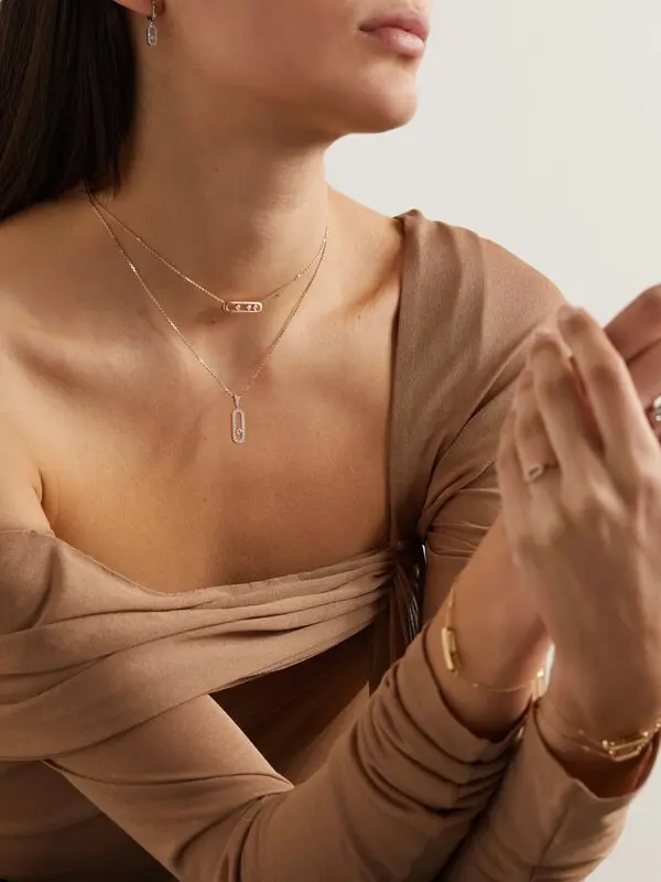 Messika 18-karat Rose Gold Diamond Necklace