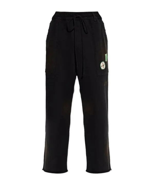 SONG FOR THE MUTE Elastic Waistband Sports Pants - Black