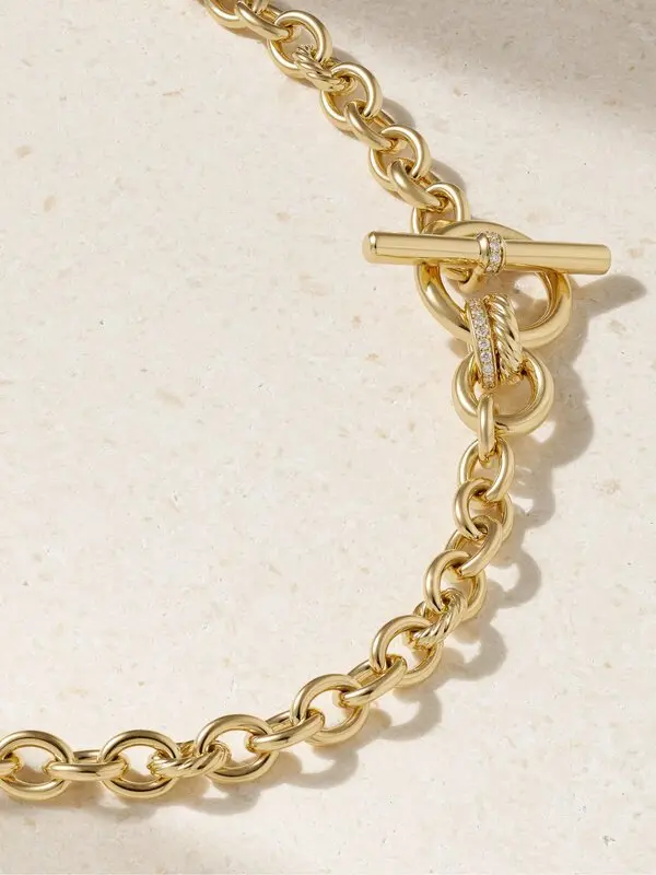 David Yurman Dy Mercer? 18-karat Gold Diamond Necklace