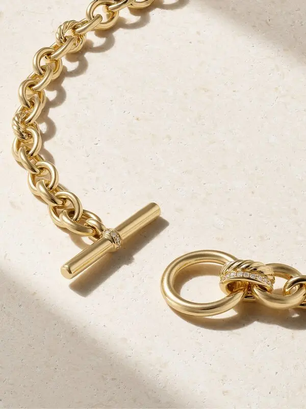 David Yurman Dy Mercer? 18-karat Gold Diamond Necklace