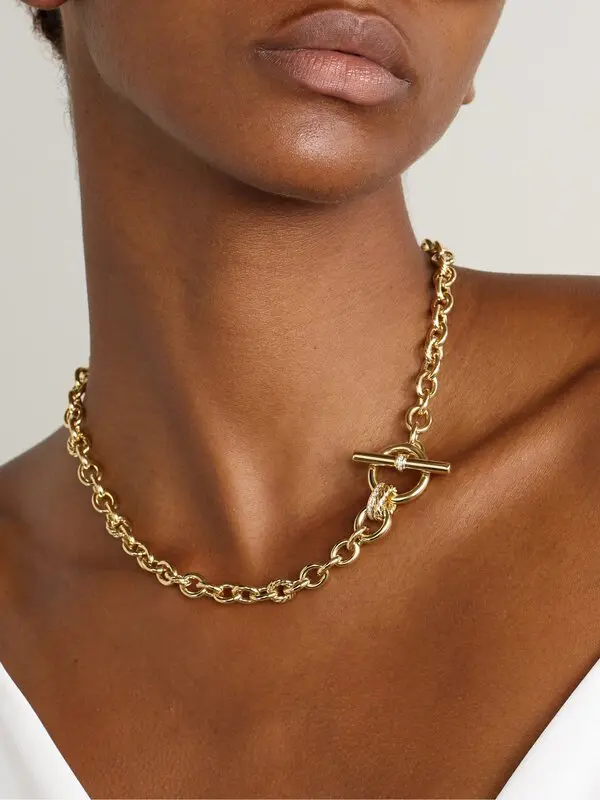David Yurman Dy Mercer? 18-karat Gold Diamond Necklace