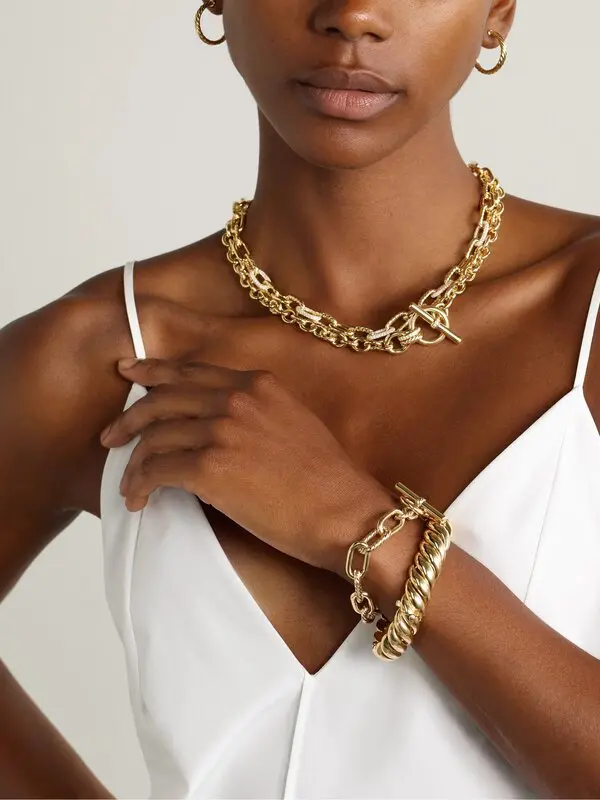 David Yurman Dy Mercer? 18-karat Gold Diamond Necklace