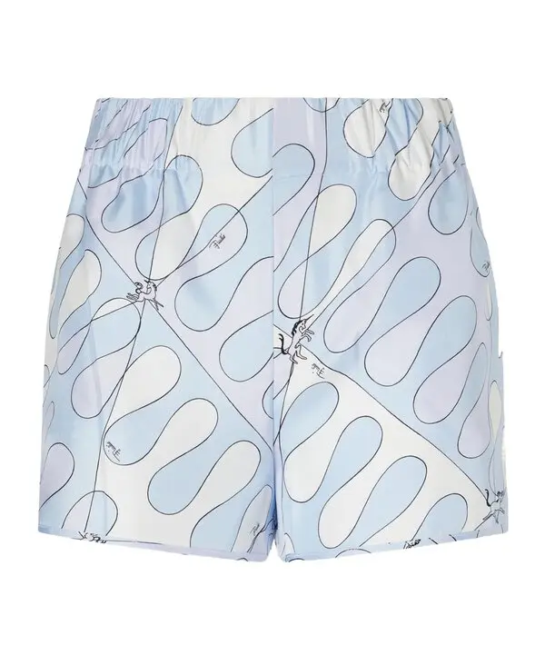 Emilio Pucci Printed Silk-twill Shorts