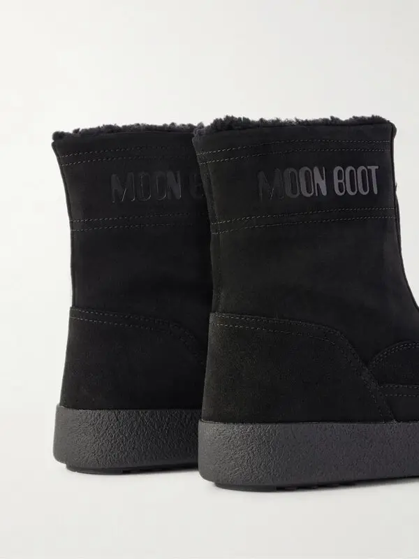Moon Boot Suede And Shearling Ankle Boots