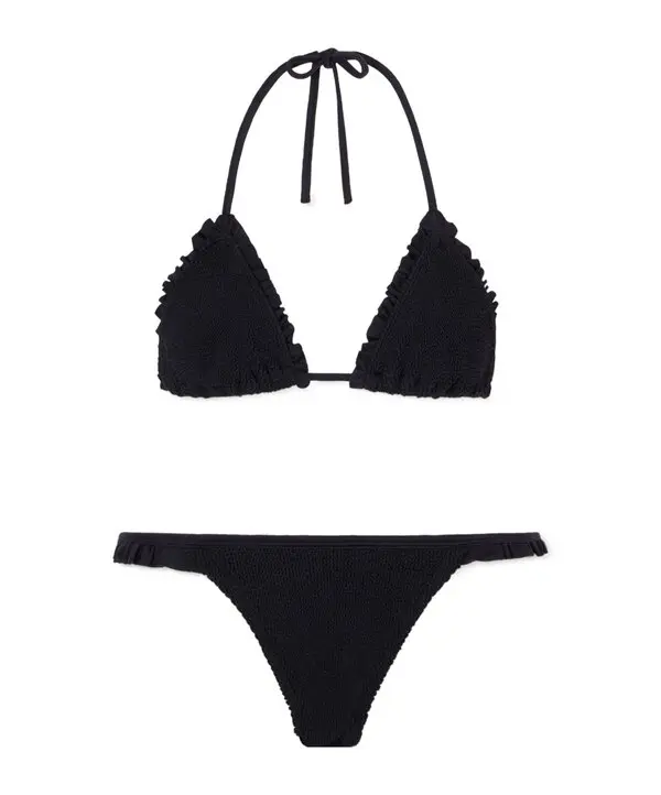 Hunza G Naomi Ruffled Original Crinkle Bikini