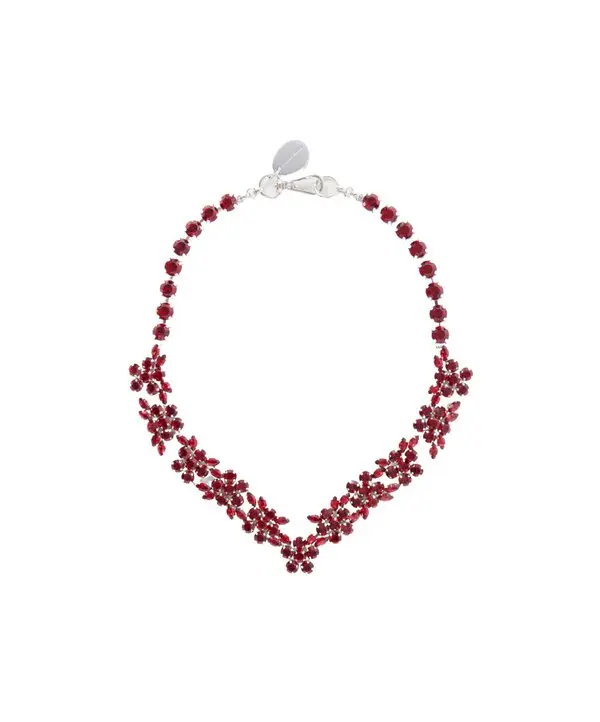 Simone Rocha Silver-tone Crystal Necklace