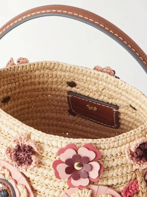 ANYA HINDMARCH Embellished Raffia Mini Bag