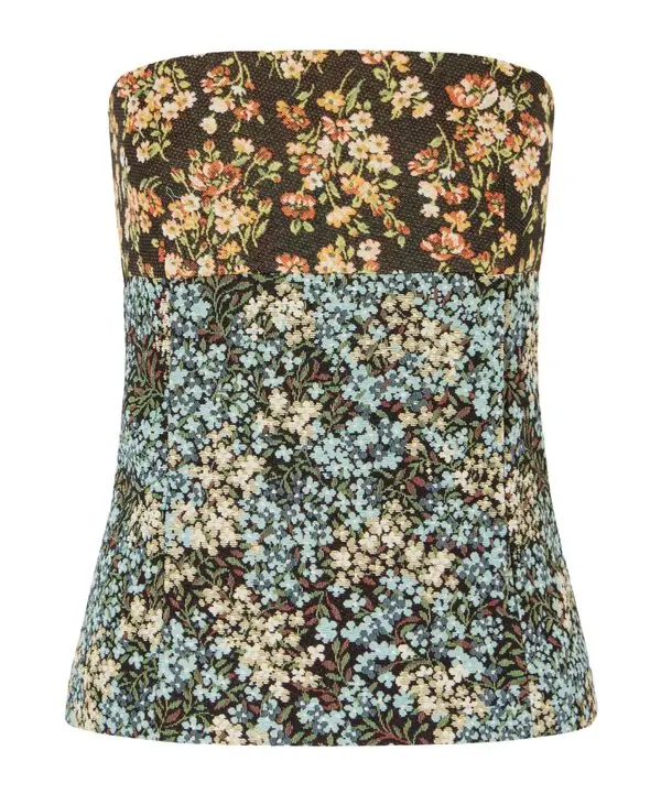 Dries Van Noten Floral Bustier Top - Multicolor