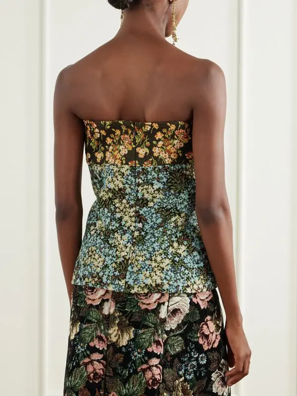 Dries Van Noten Floral Bustier Top