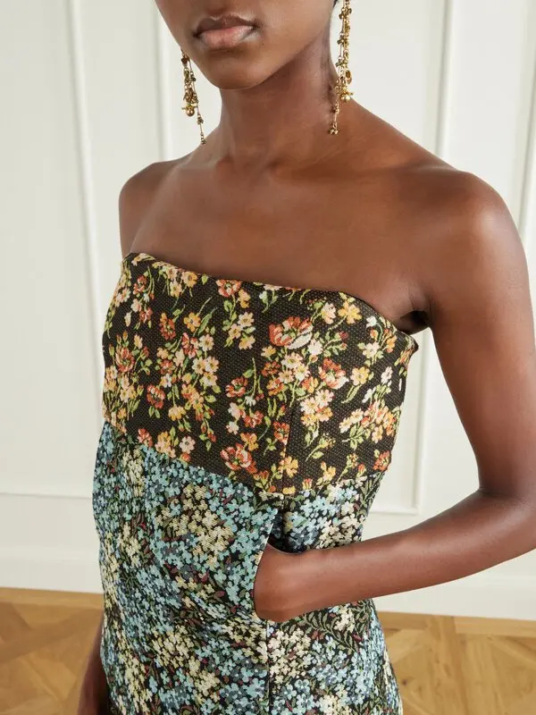 Dries Van Noten Floral Bustier Top