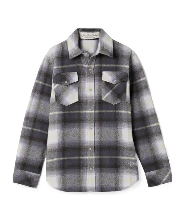 GOD'S TRUE CASHMERE Checked Cashmere Shirt - Gray