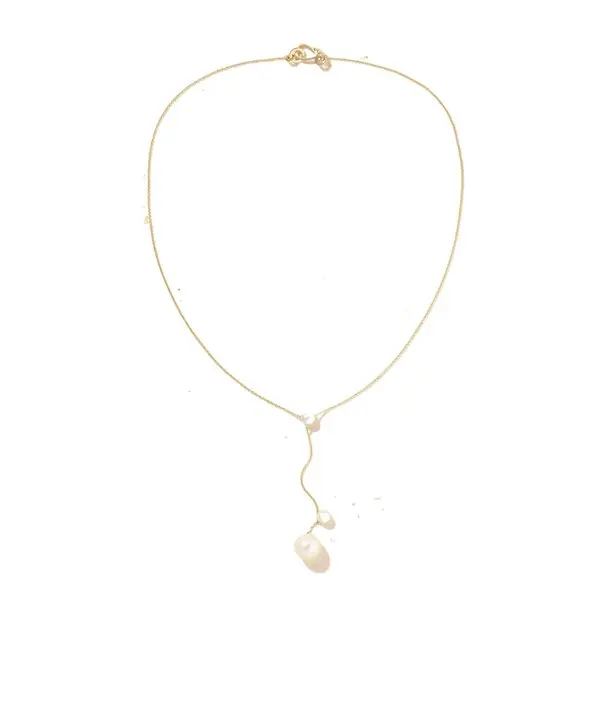 Sophie Bille Brahe Trois Moon 14-karat Recycled Gold Pearl Necklace - No