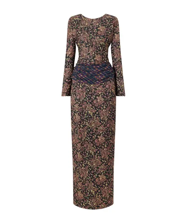 Dries Van Noten Floral-print Crepe Midi Dress