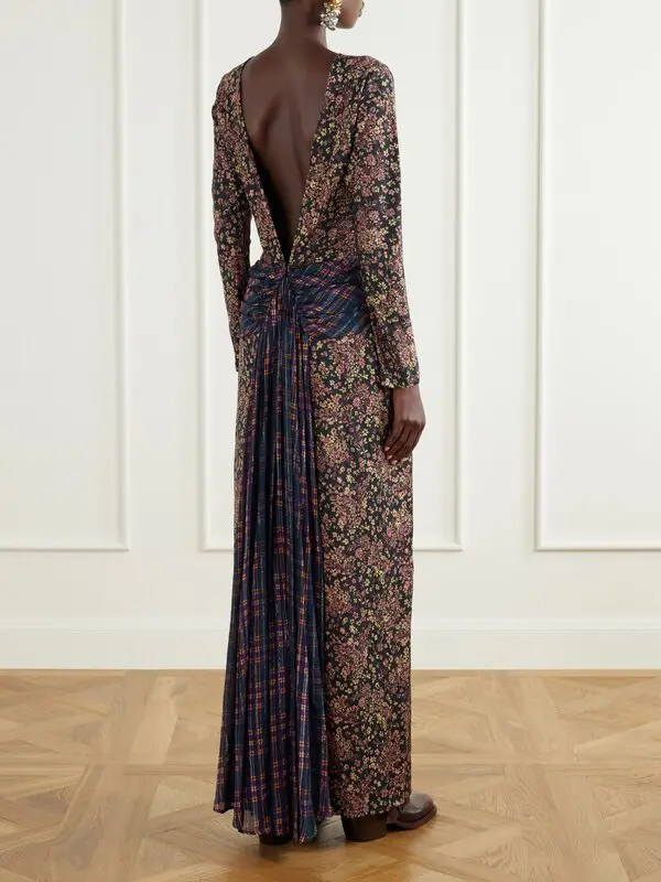 Dries Van Noten Floral-print Crepe Midi Dress