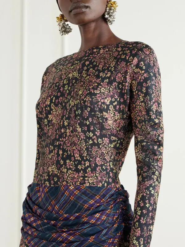 Dries Van Noten Floral-print Crepe Midi Dress