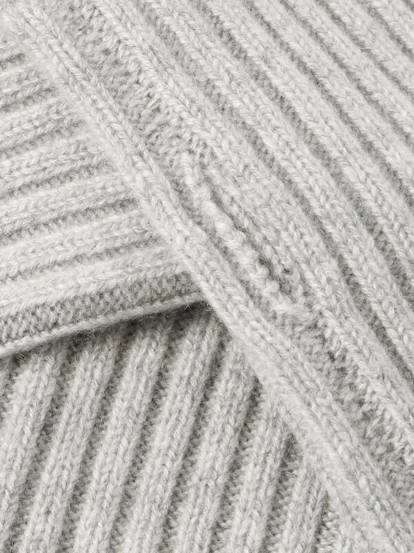 YVES SALOMON Ribbed Cashmere Fingerless Mittens