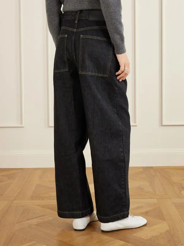 Studio Nicholson Neive Organic Low-rise Wide-leg Jeans