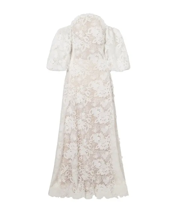 Oscar De La Renta Off-the-shoulder Embroidered Lace Gown - No