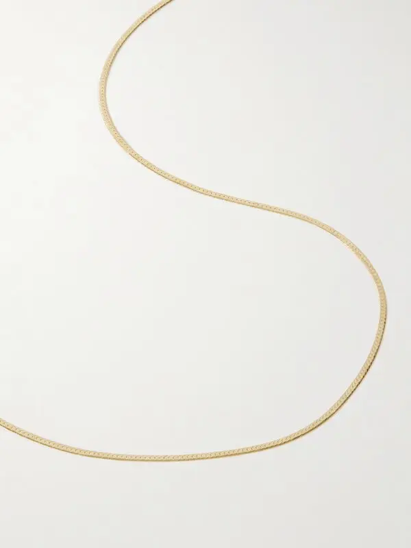 LOREN STEWART Demi Herringbone Gold Necklace