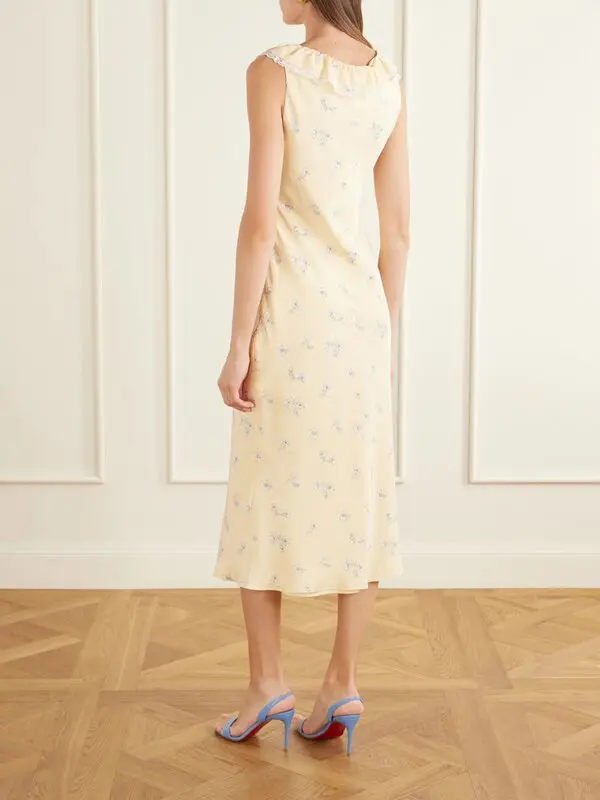 Alessandra Rich Silk-satin Midi Dress