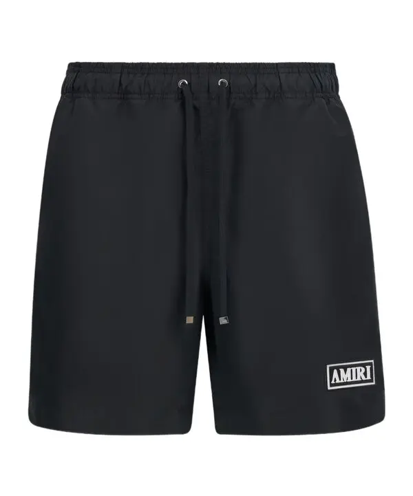 Amiri Logo-patch Drawstring Swim Shorts
